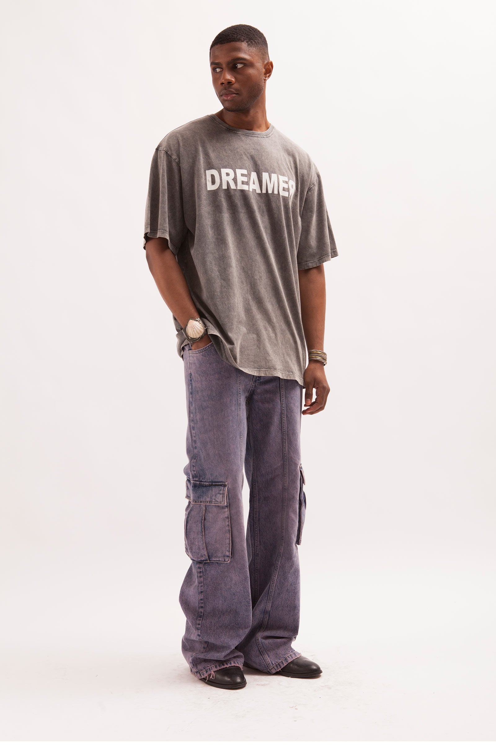 UNCONSCIOUS- OVERSIZED ACID WASH PRINTED T-SHIRT – Nok Nok London